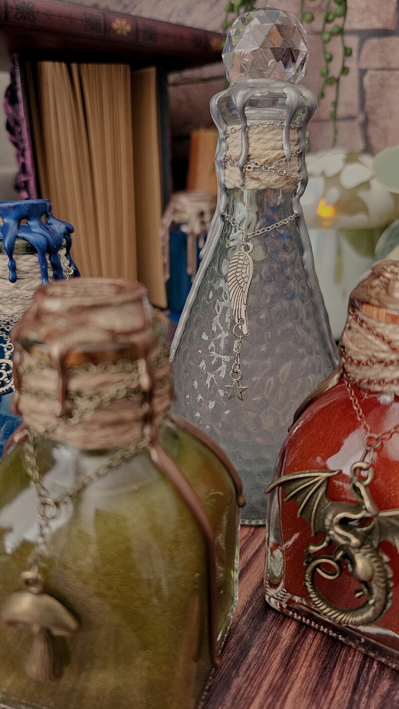 Elemental Potions Set of 4 Water/fire/earth/air Color Changing Medieval ...