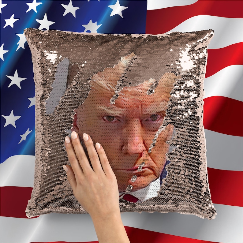 DONALD TRUMP - President Trump Mugshot Sequin Pillow Case - Etsy