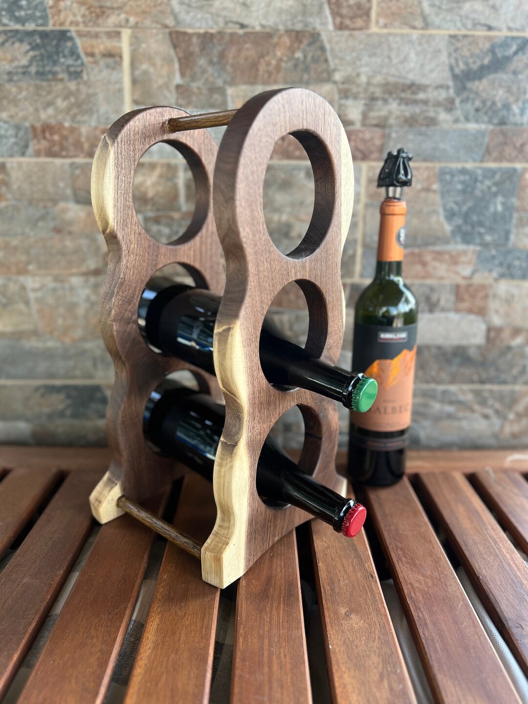 HANDMADE WINE RACK for 3 Bottles - Etsy