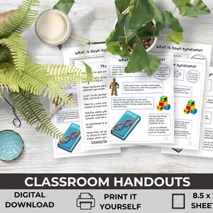 DIGITAL FILE: Handout for Children About Down Syndrome - Classroom ...