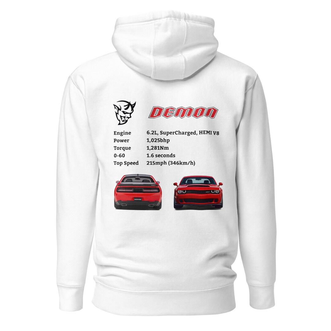 Dodge Challenger SRT Demon Hoodie - Etsy