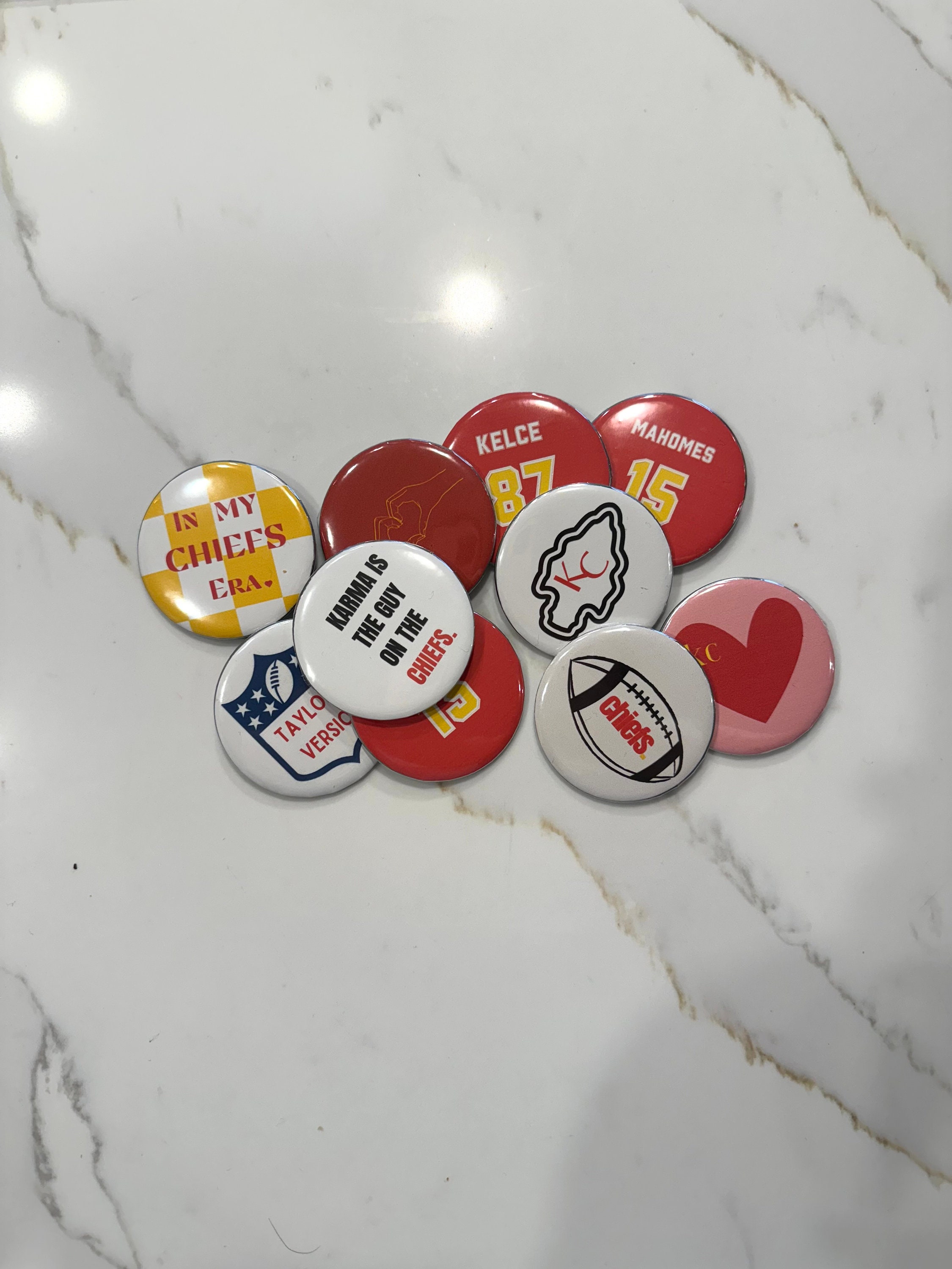Kansas City Chiefs Buttons | Spirit NFL Game Day Buttons - Etsy