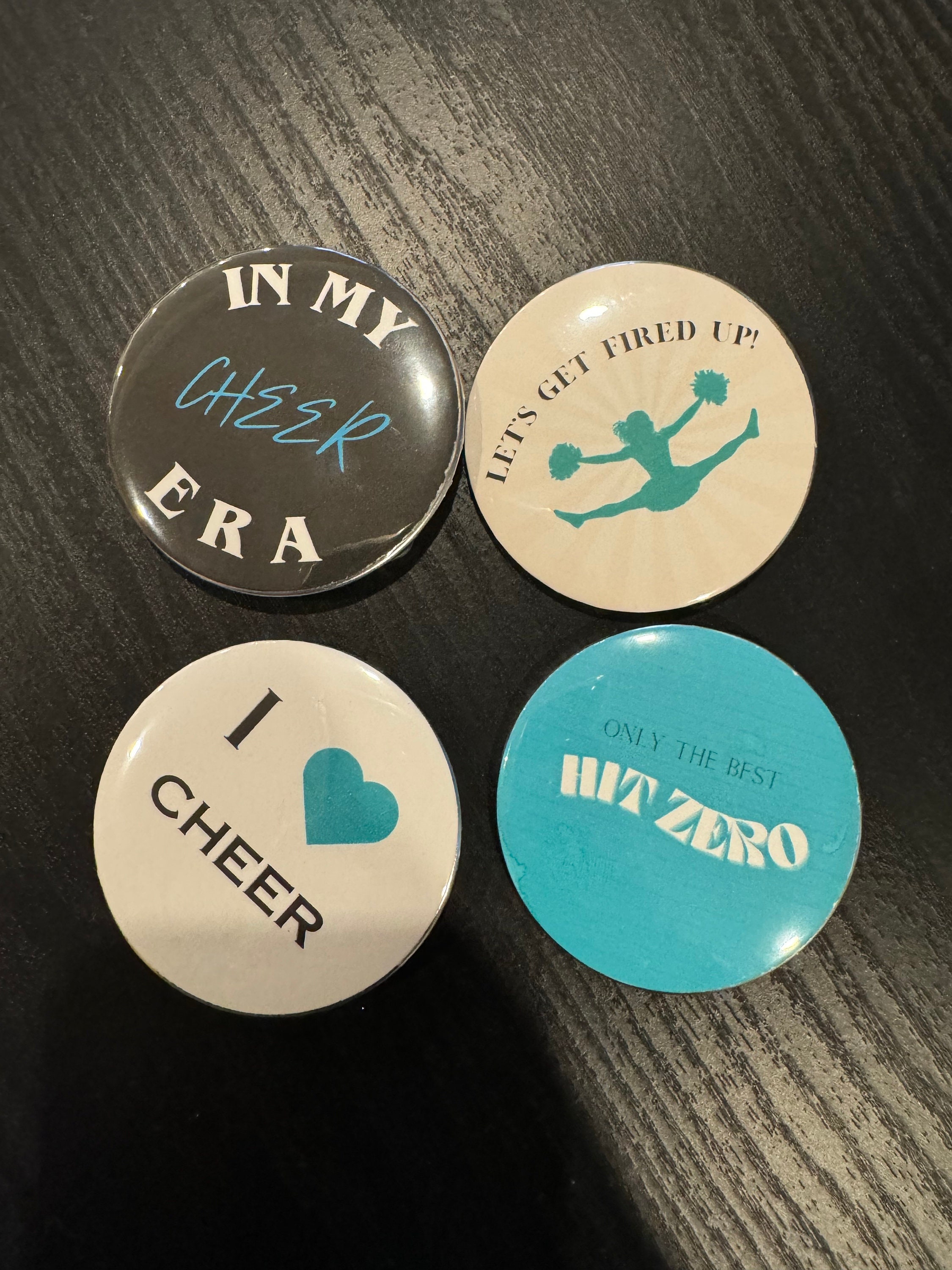 Teal Cheer Spirit Buttons Competition Cheer Pins - Etsy