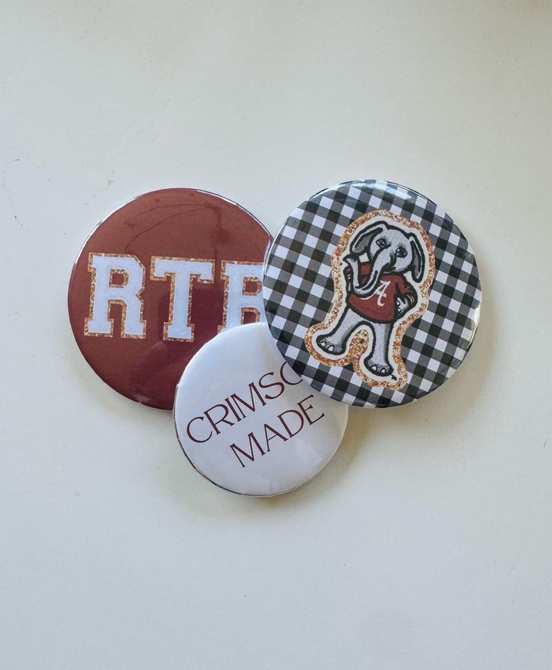 University of Alabama | Alabama College Game Day Sports Buttons - Etsy