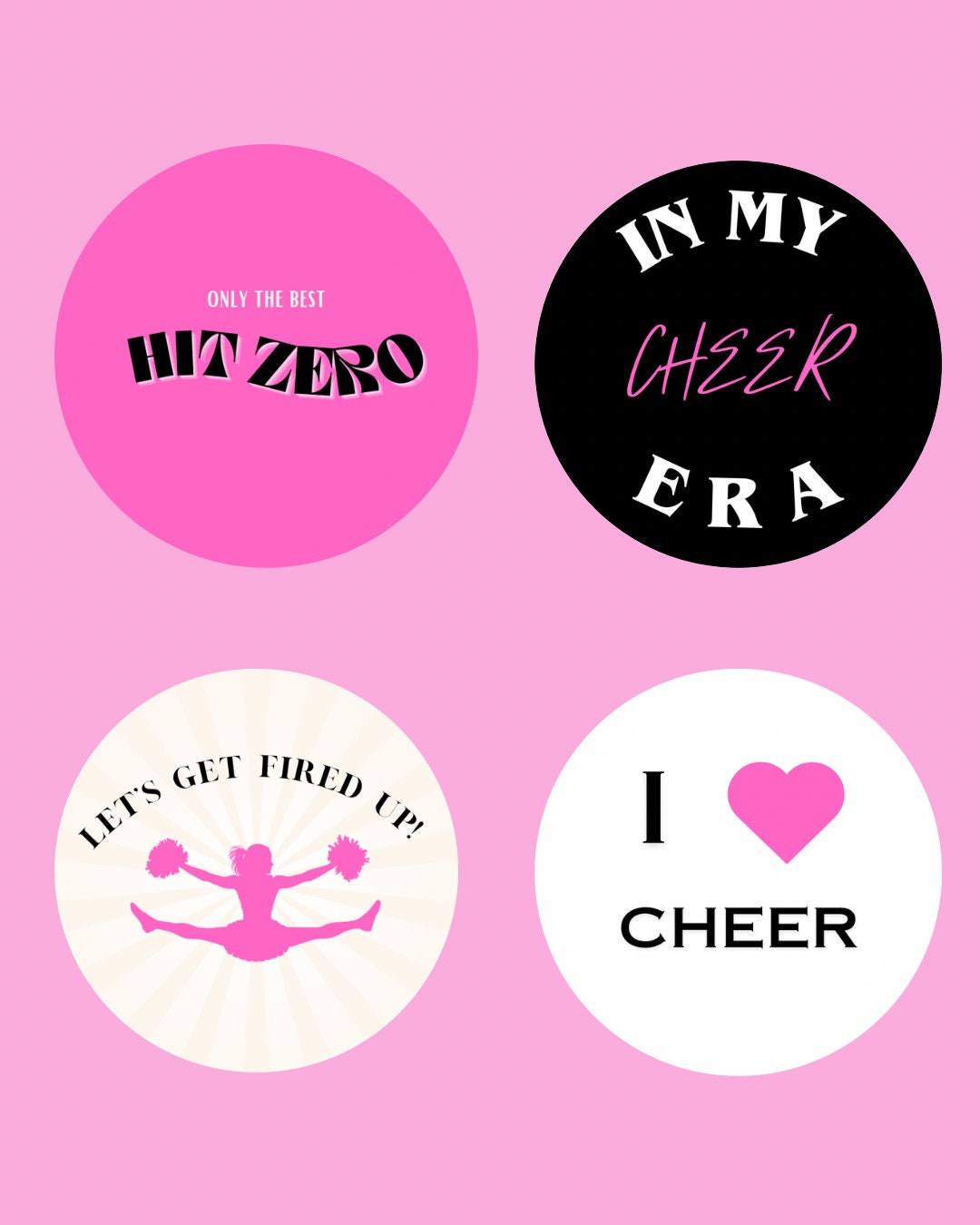 Pink Cheer Spirit Buttons | Competition Cheer Pins - Etsy