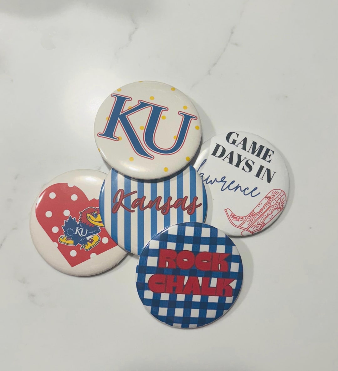 University of Kansas | KU College Game Day Sports Buttons - Etsy