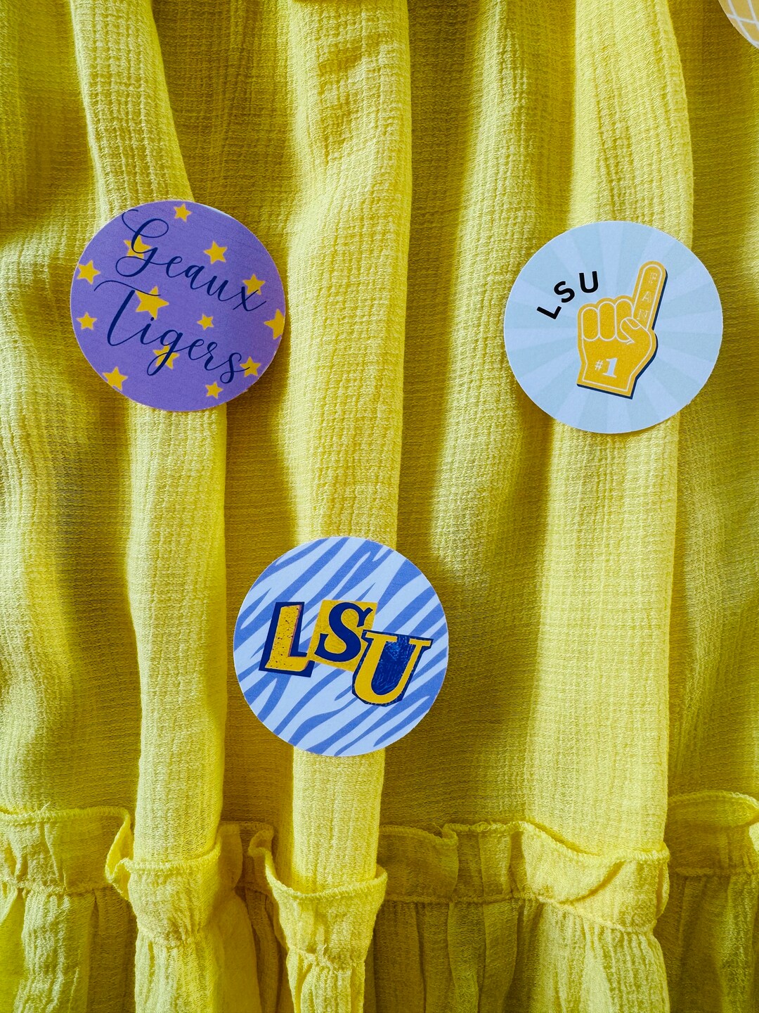 Louisiana State University Buttons | LSU College Game Day Spirit ...