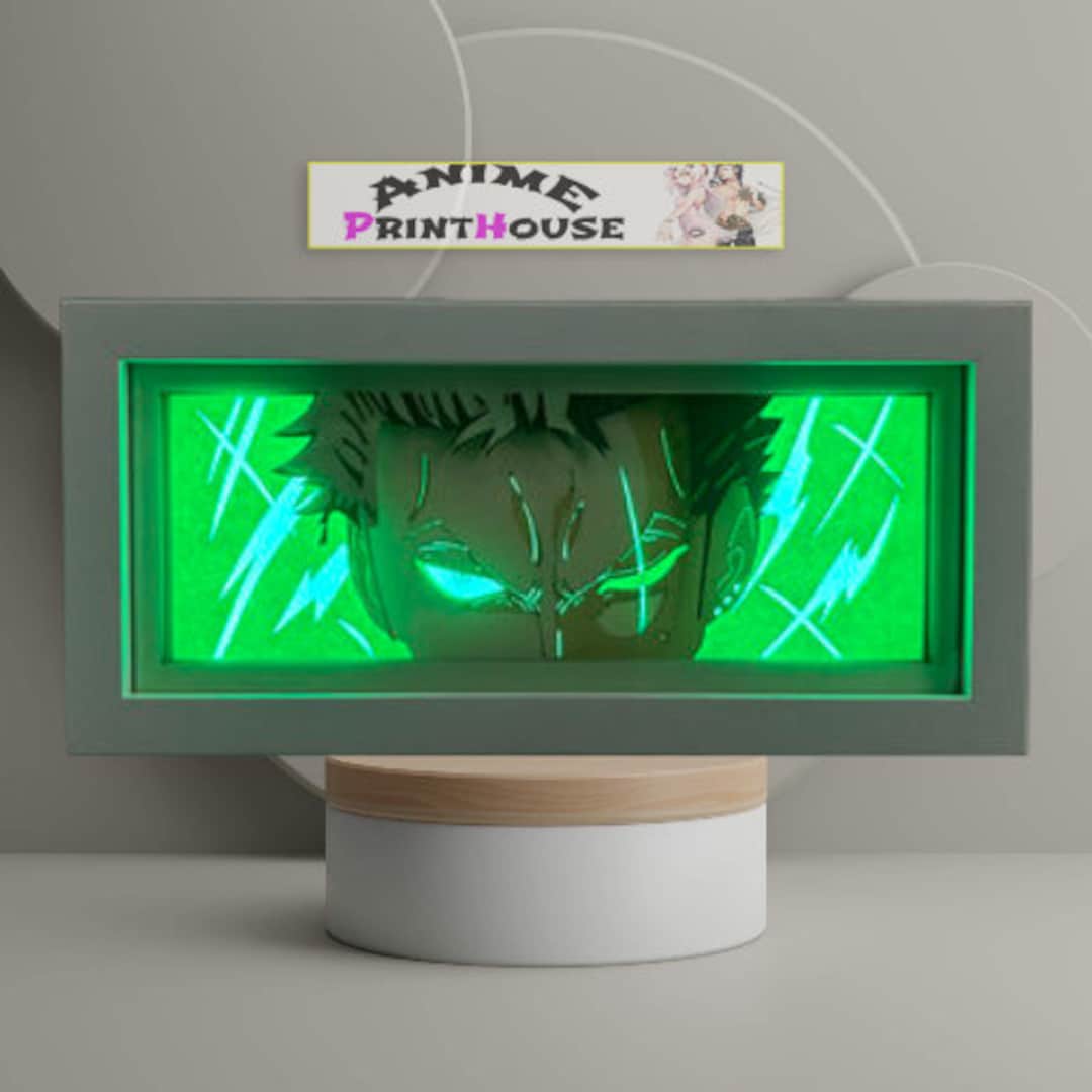 One Piece Light Box Anime Light Box Roronoa Zero 3D Anime Light Stand ...
