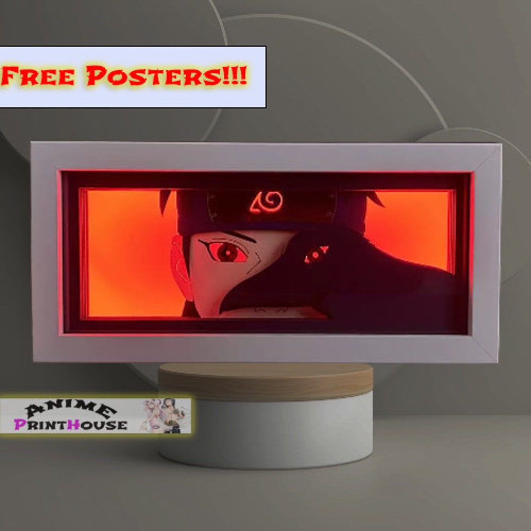 Anime Light Box Itachi LED Table Light Desk Lamp Anime Home Decor With ...