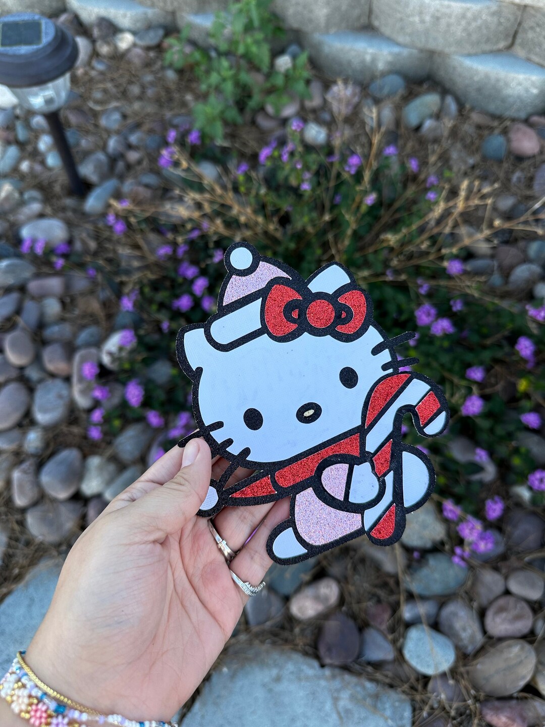 Hello Kitty Candy Cane Topper - Etsy