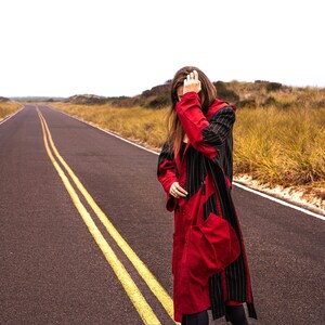 Red TRENCH + Blazer Upcycle One of a Kind!! - Etsy