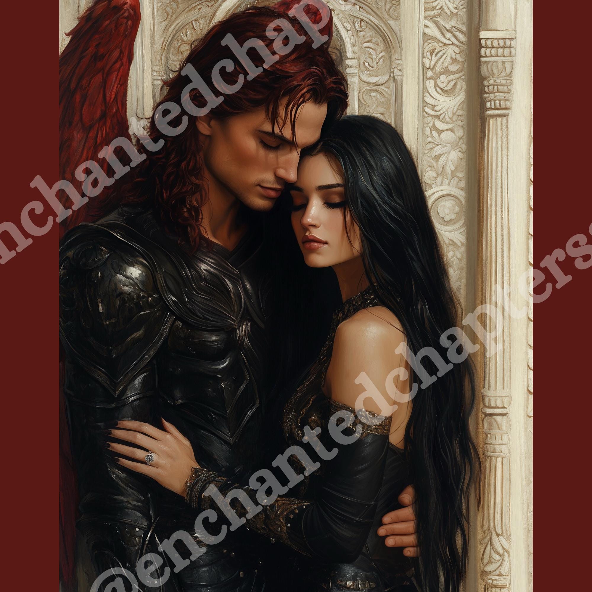 Raihn and Oraya Art Print: the Serpent and the Wings of Night (digital Download) - Etsy