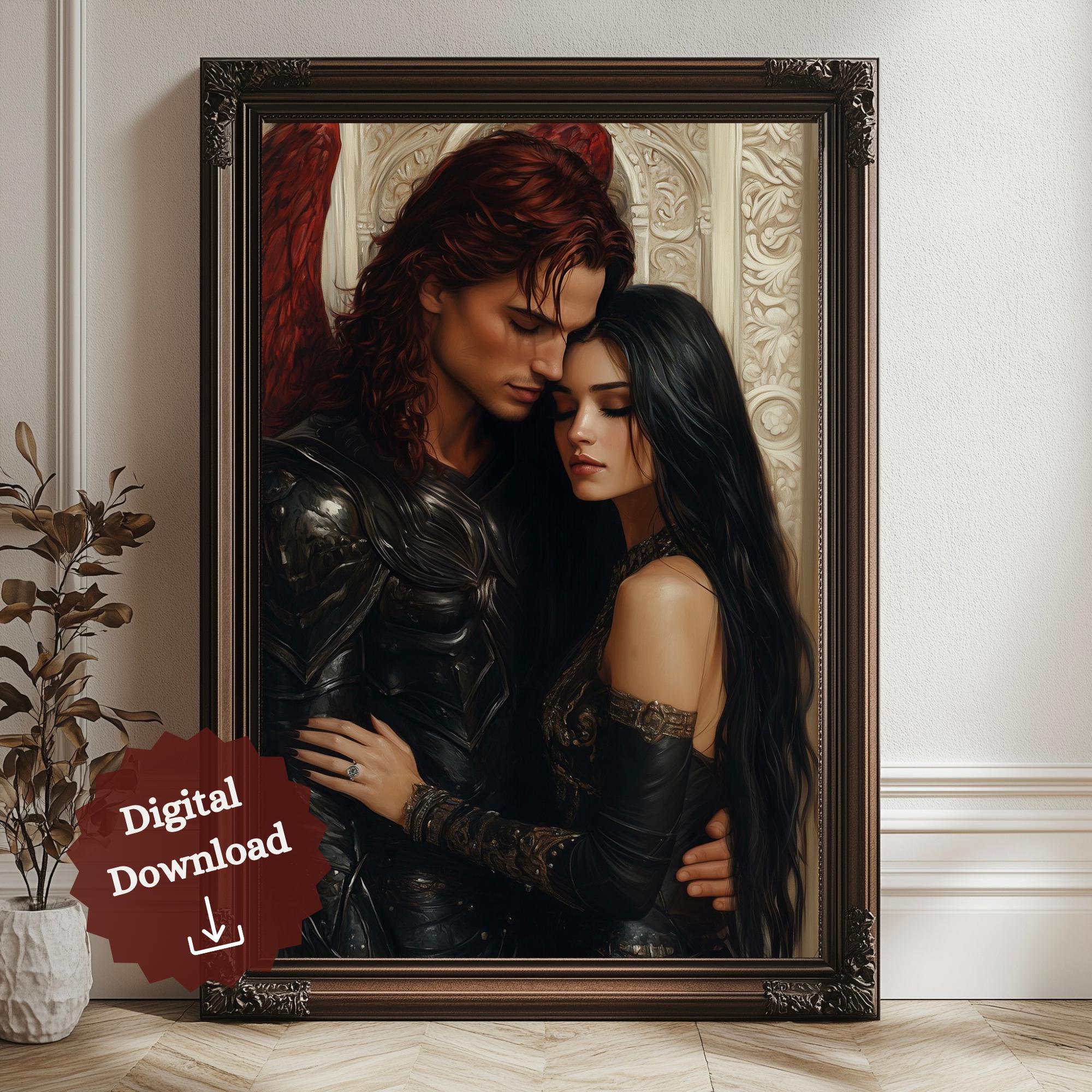 Raihn and Oraya Art Print: the Serpent and the Wings of Night (digital ...