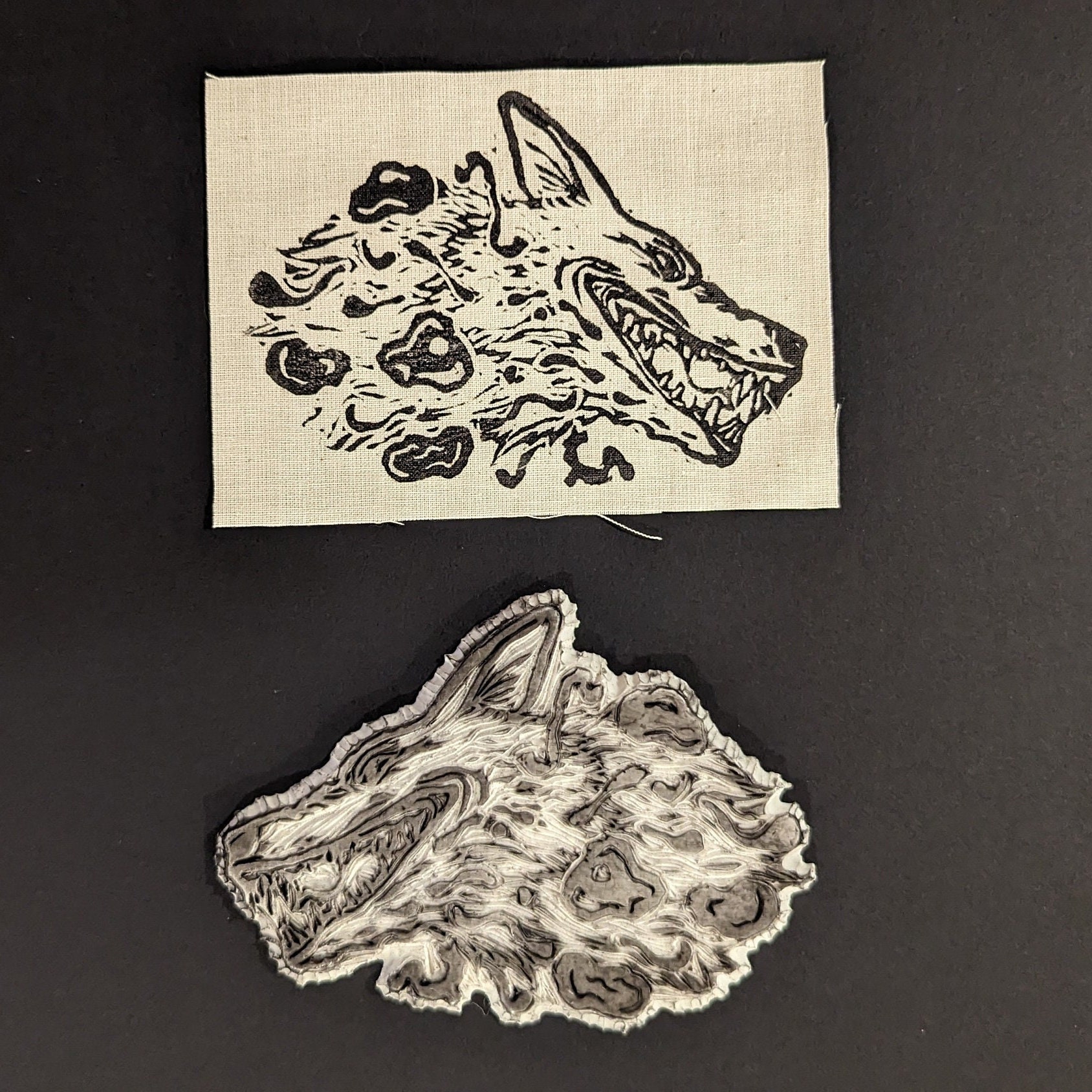 Inspired by Moro Princess Mononoke Hand Printed Sew on Patch - Etsy
