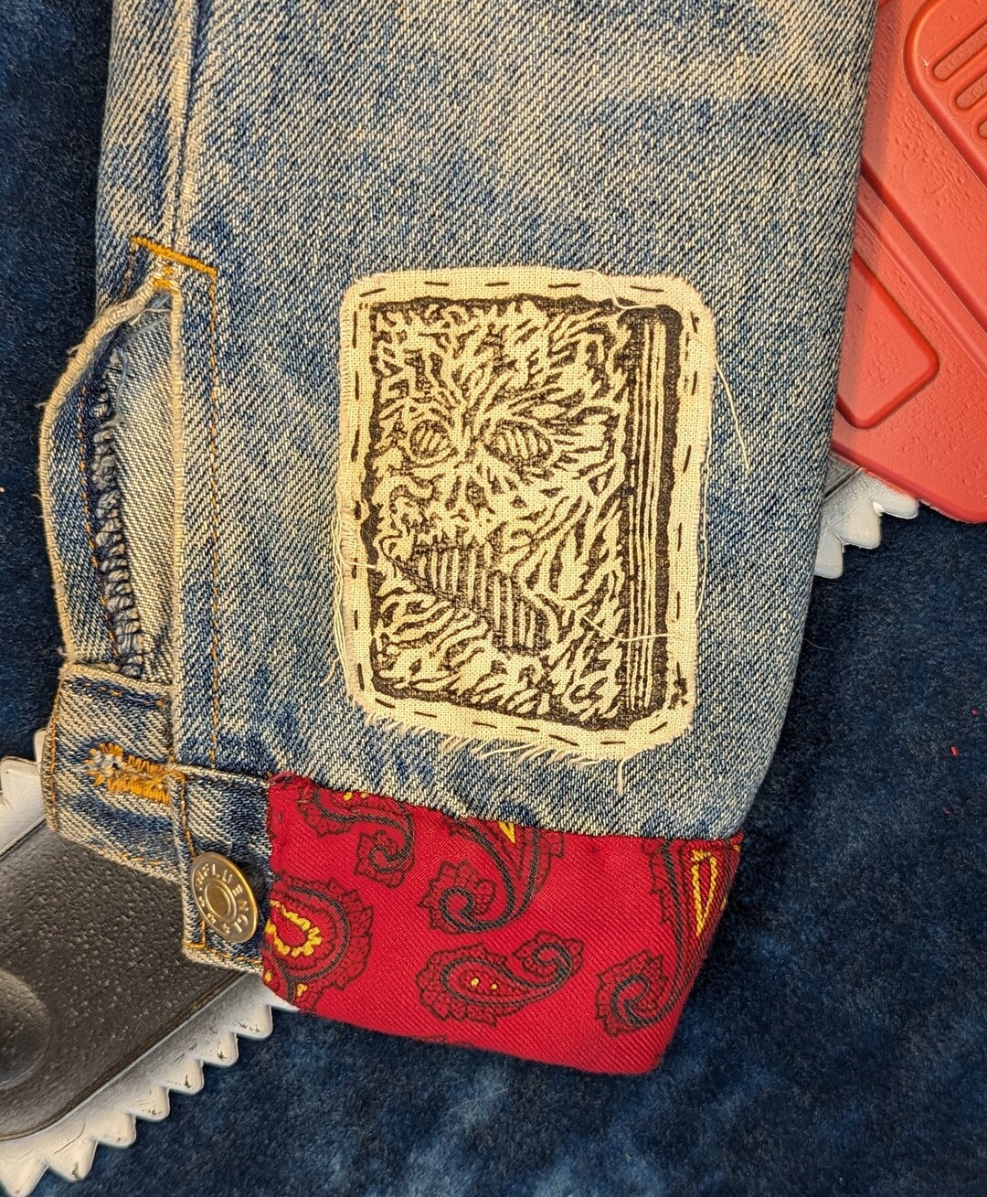 Inspired by Necronomicon Evil Dead Hand Printed Sew on Patch - Etsy