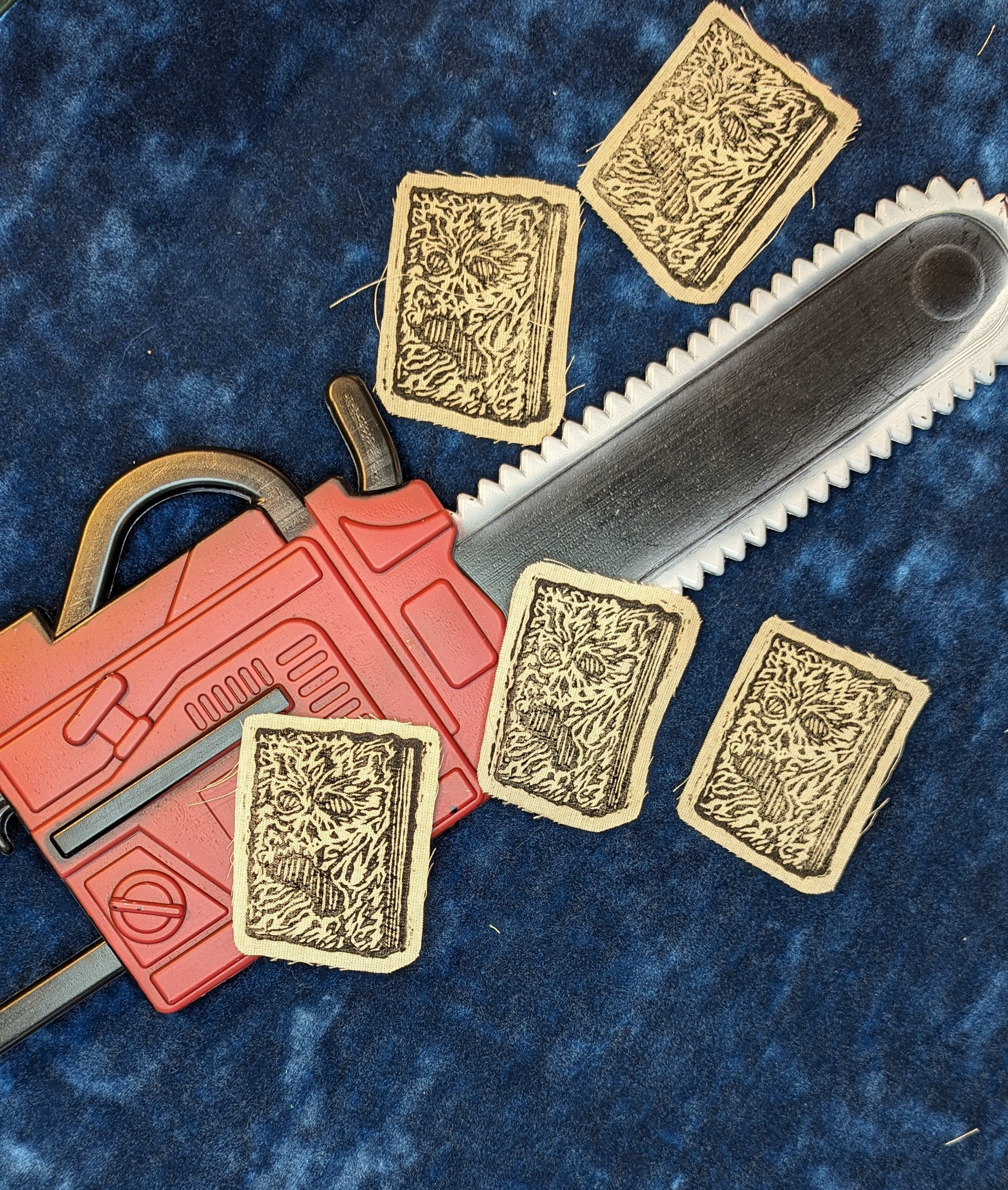 Inspired by Necronomicon Evil Dead Hand Printed Sew on Patch - Etsy