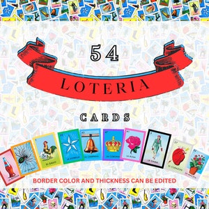 54 Digital Mexican Loteria Game Cards Download - Etsy