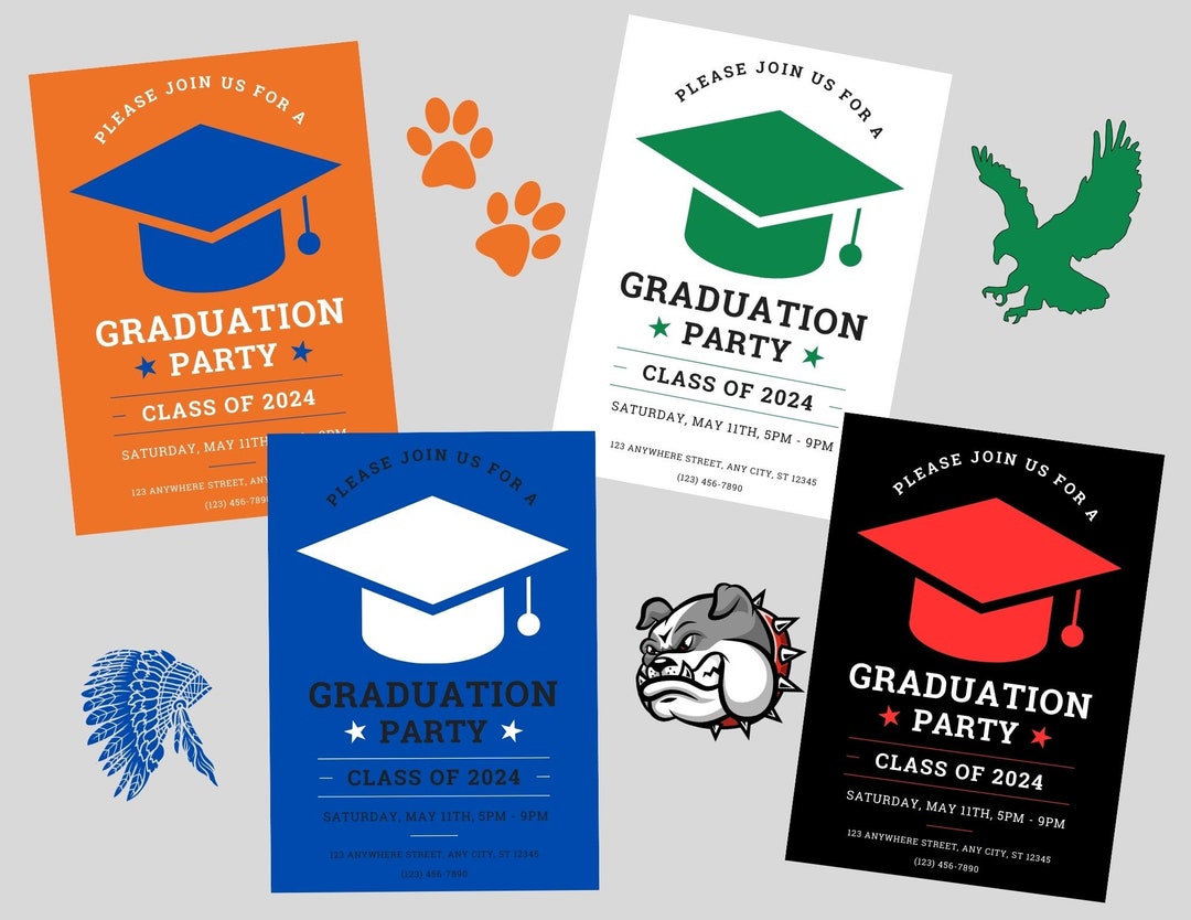 Editable/printable Graduation Invitation Template - Etsy UK