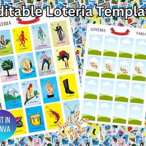 Editable Printable Mexican Loteria Game Template Download - Etsy