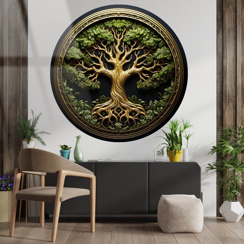 Heaven Tree Stained Glass Tempered Glass Interior Décor - Etsy