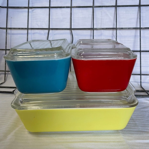 Pyrex Refrigerator Set - Etsy