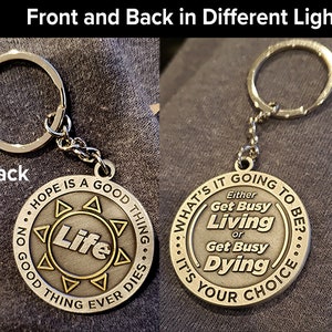 Inspirational Life Challenge Coin Medallion Key Chain - Etsy