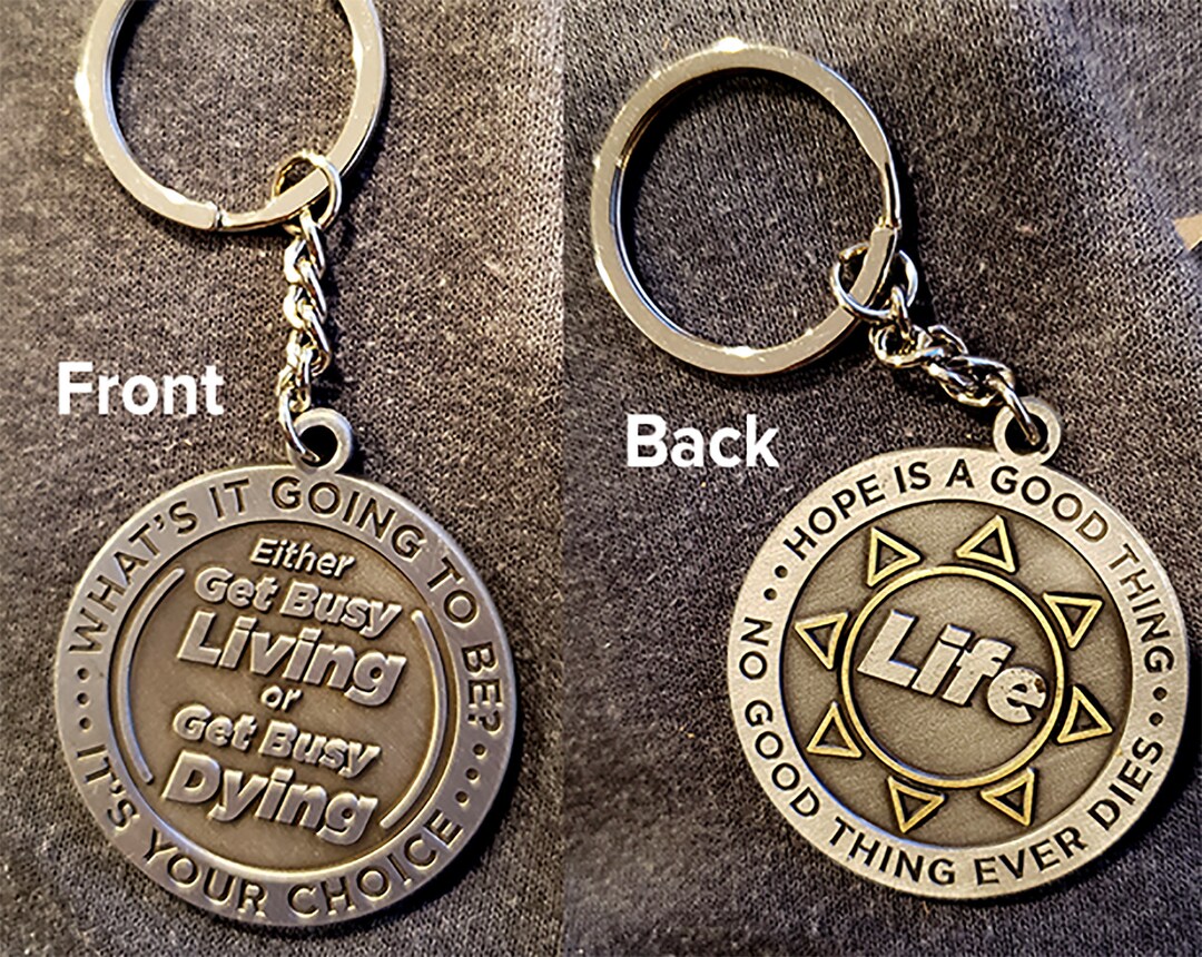 Inspirational Life Challenge Coin Medallion Key Chain - Etsy