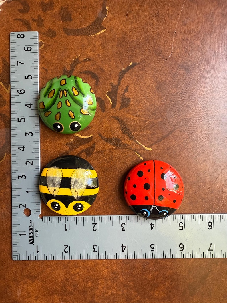 Frogs, Ladybugs, and Bees - Garden Pet Painted Rocks - Etsy