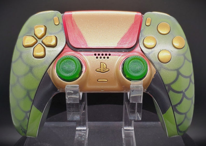 Shenron Dragon Ball Custom Dualsense PS5 Controller Green Scales Gold ...