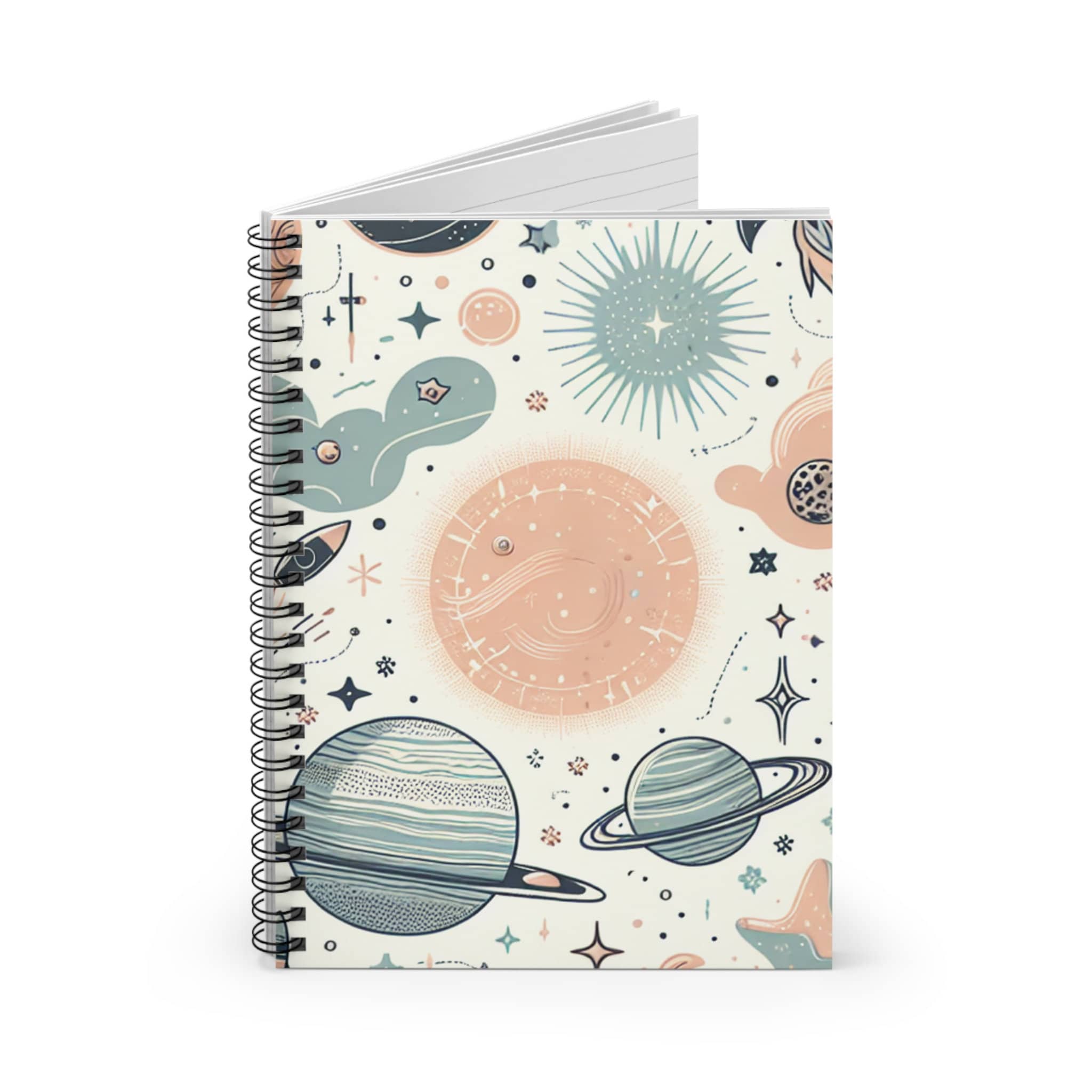 Space-themed Spiral Notebook | Astronomy Sketchbook | Cosmic Journal ...