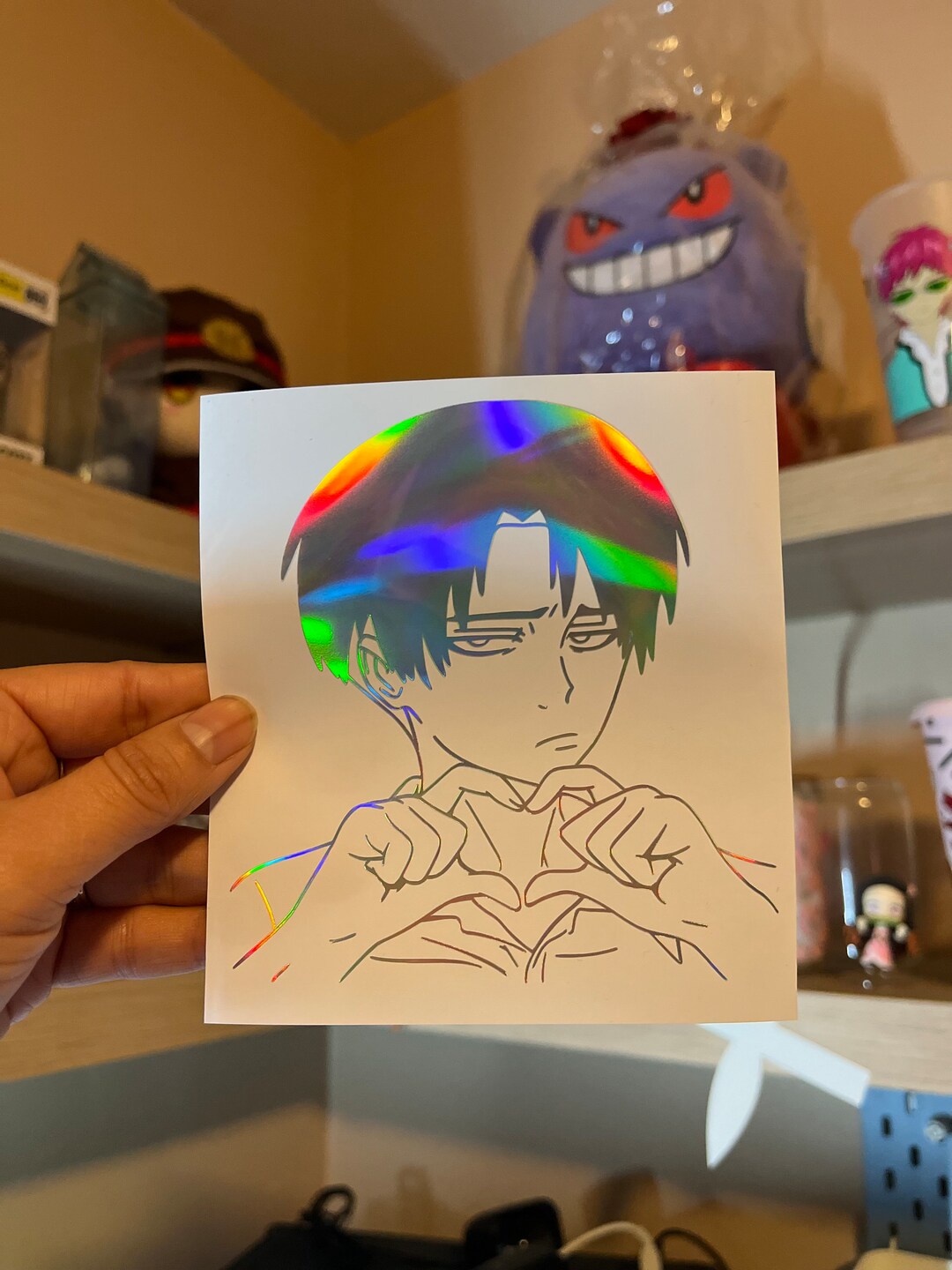 Anime Decal , Levi Decal , Anime Gifts , Holographic Anime Car Decal ...