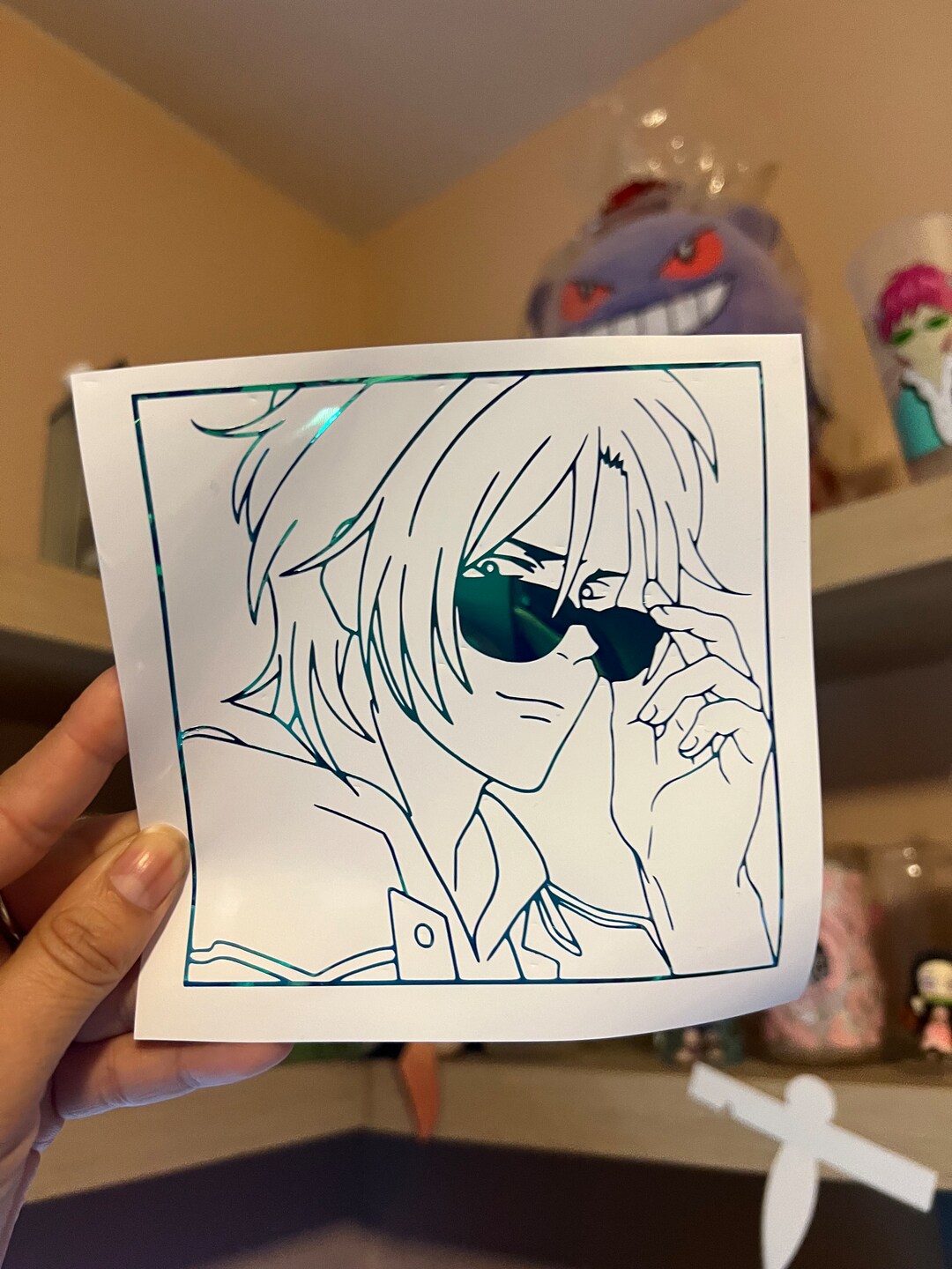 Anime Decal, Holographic Car Decal , Custom Decal , Decals , Bumper ...