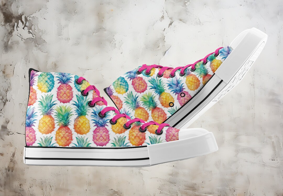 Custom Printed Converse Style Canvas Medium/high Top Trainers Shoes ...
