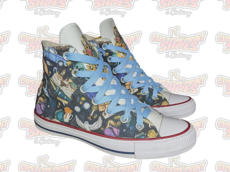 Custom Printed Genuine Converse Canvas High Top Trainers Shoes | Harry ...