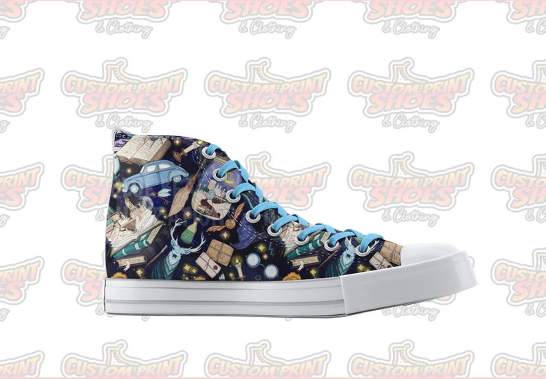Custom Printed Genuine Converse Canvas High Top Trainers Shoes | Harry ...