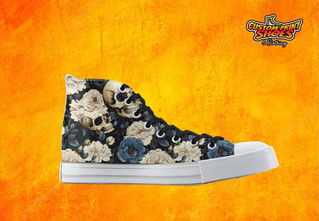 Custom Printed Genuine Converse Canvas High Top Trainers Shoes | Gothic ...