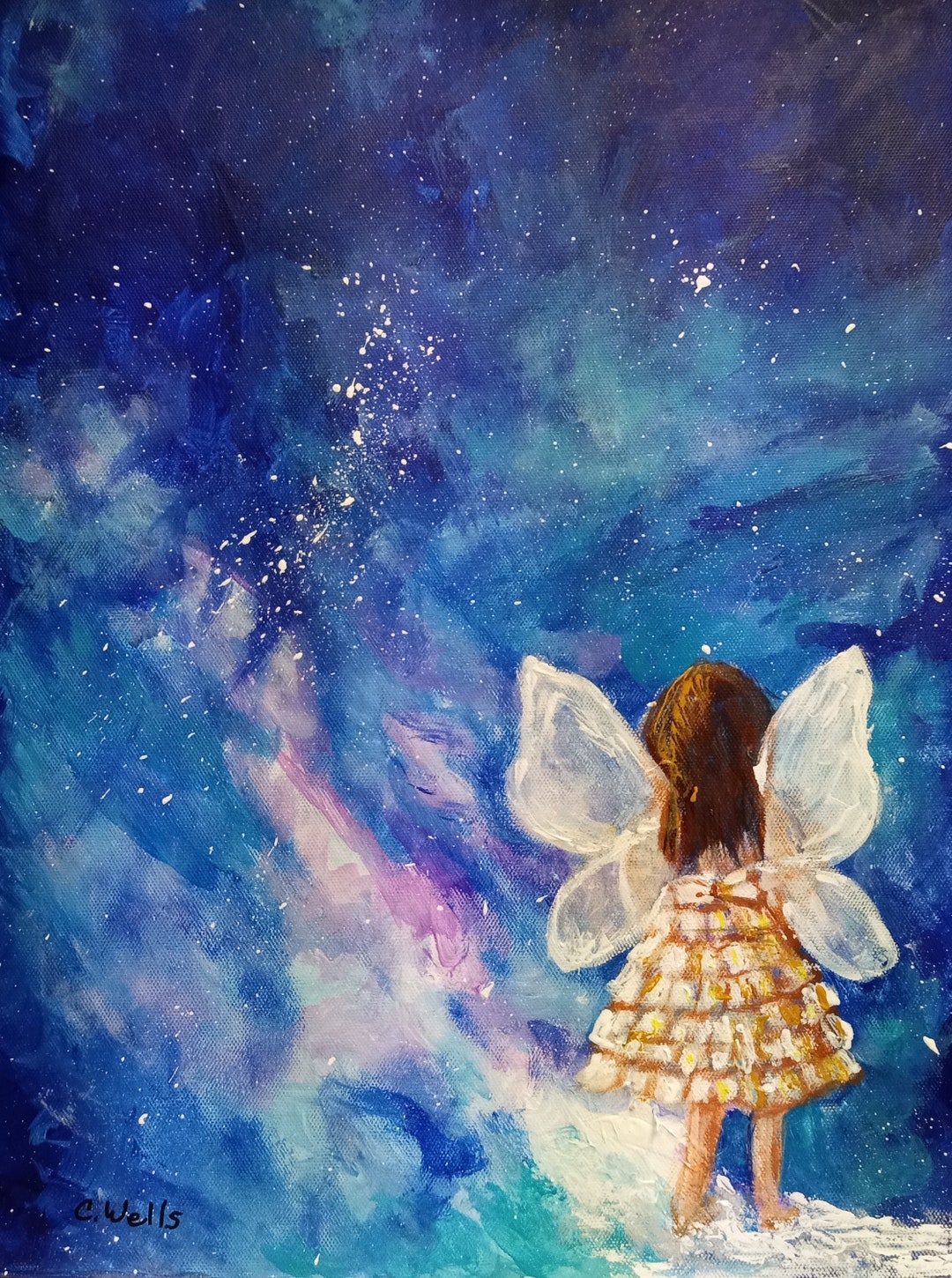 Angel in Making , Original , Acrylic Art, - Etsy