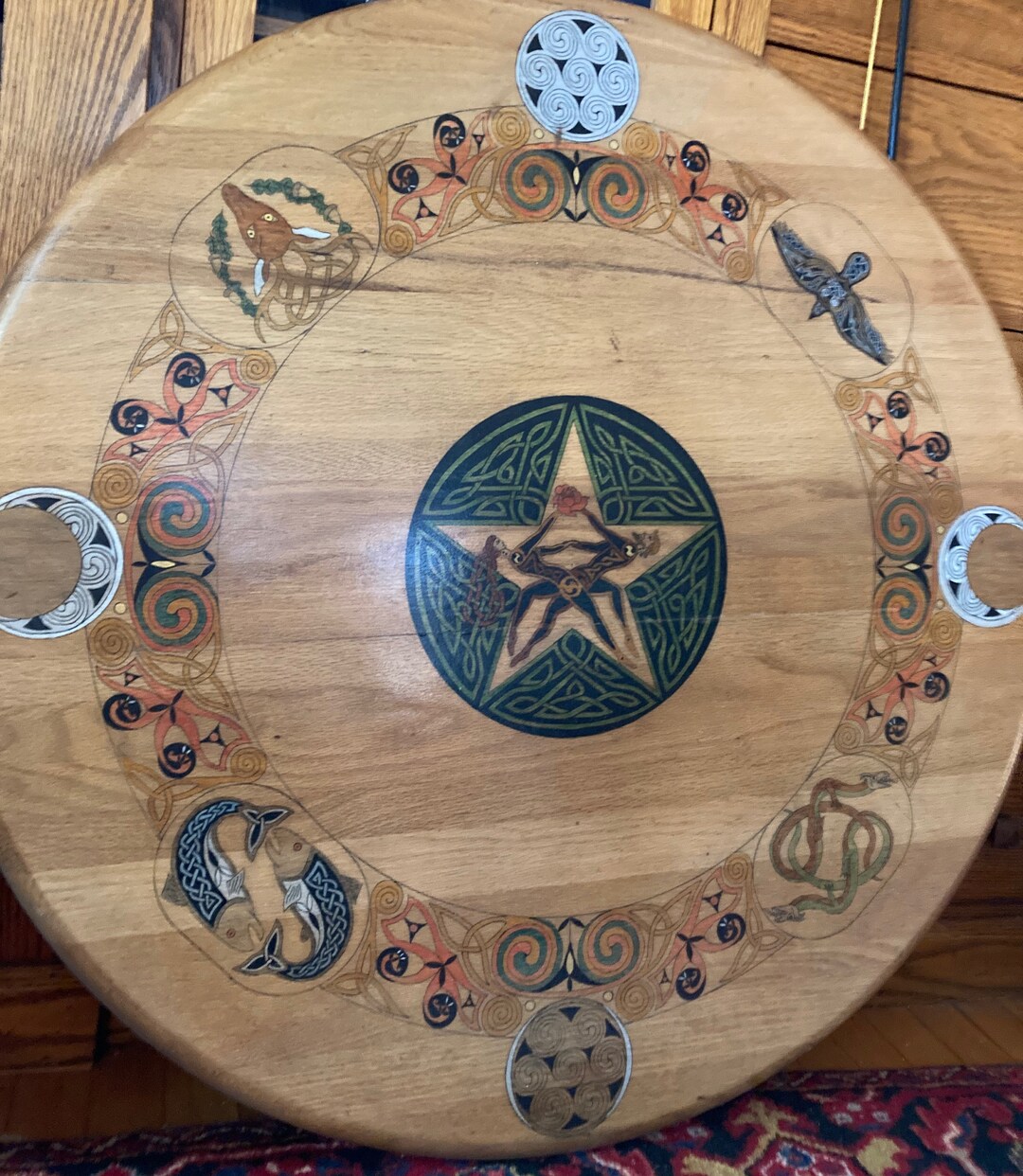 Upcycled Celtic Art Table altar - Etsy