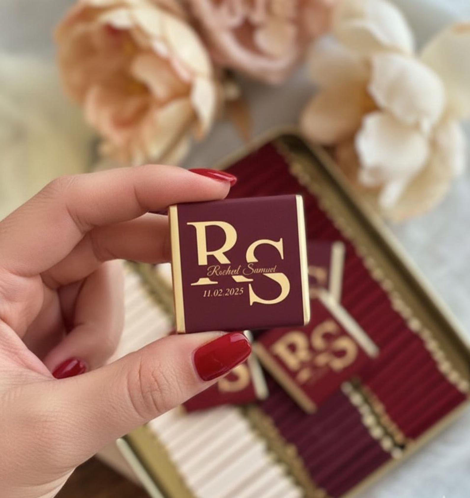 Luxury Wedding Chocolate, Customized Chocolate, Favors for Guests ...