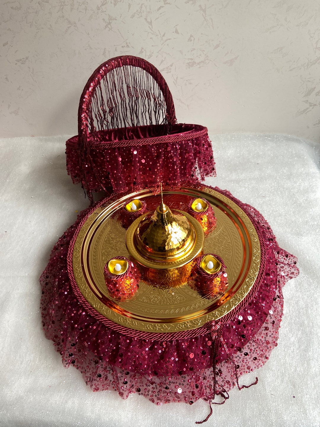 Turkish Henna Tray and Basket, Henna Night Basket for Brides, Henna ...