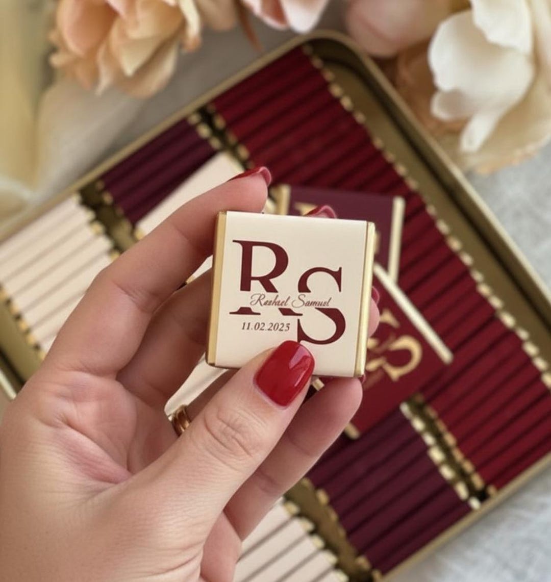 Luxury Wedding Chocolate, Customized Chocolate, Favors for Guests ...