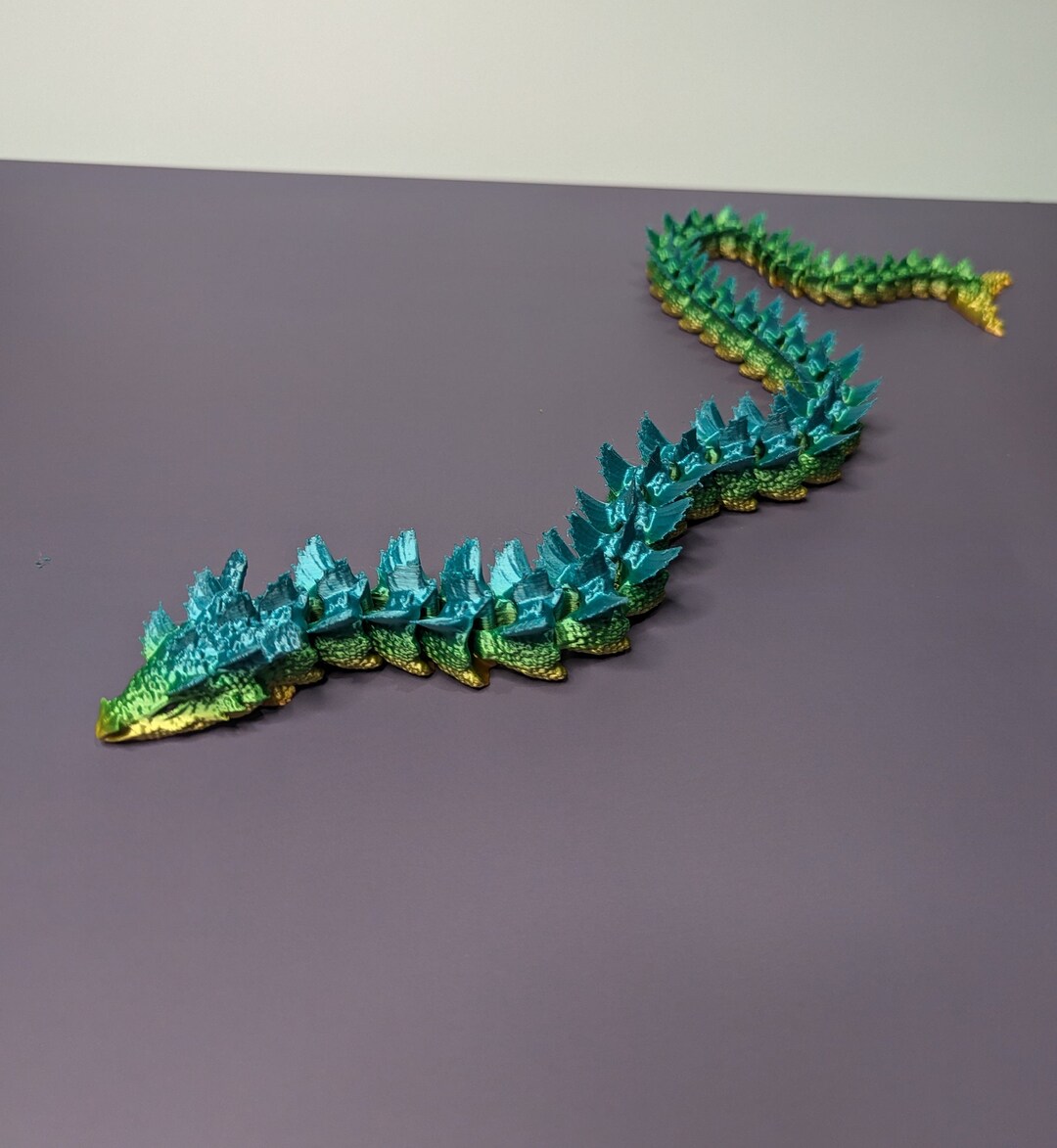 Flexible Aquatic Dragon Serpent (3 Sizes), Many Color Options, 3d ...