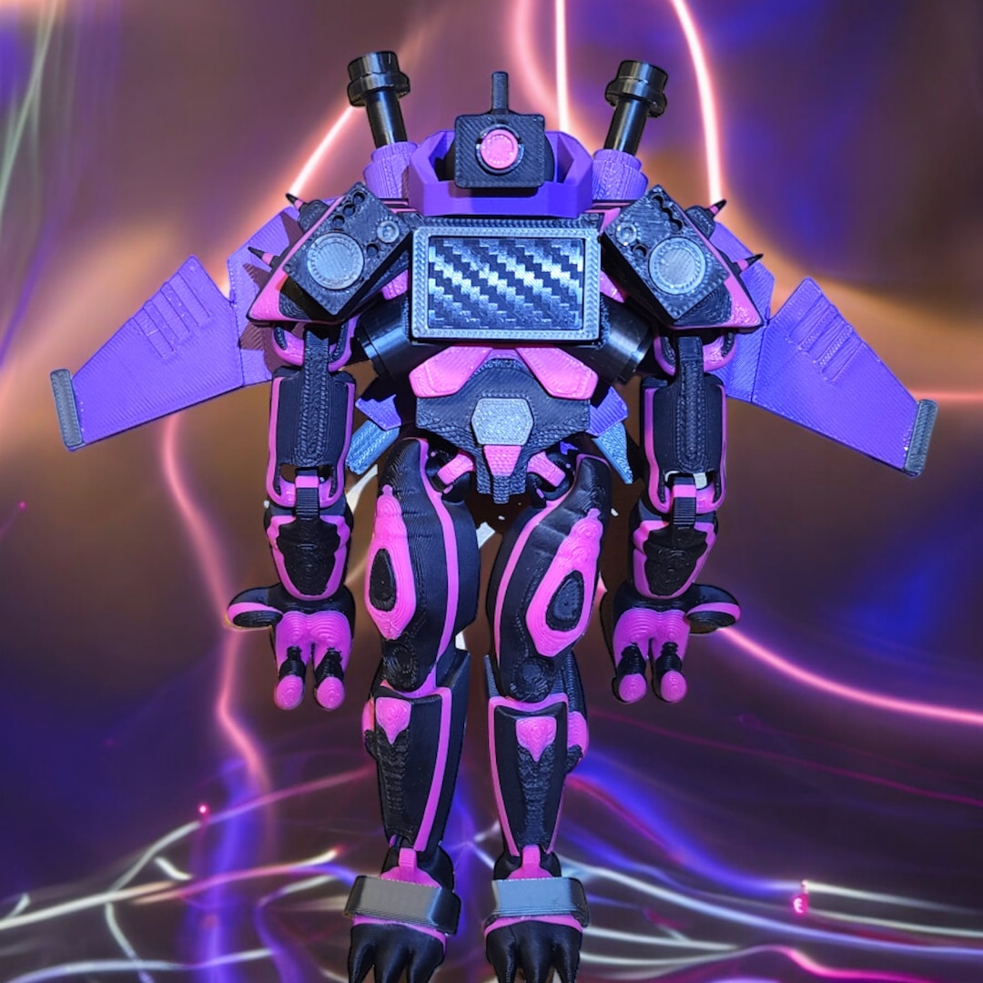 INFECTED Mega Titan Tri-titan Black, Magenta, Silver, Purple 18cm - Etsy