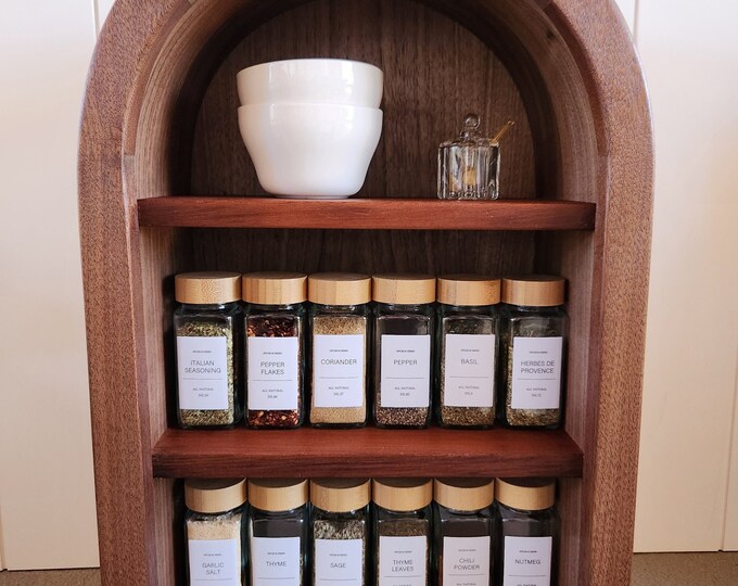 Small Walnut Arched Shelving Unit/cabinet - Etsy