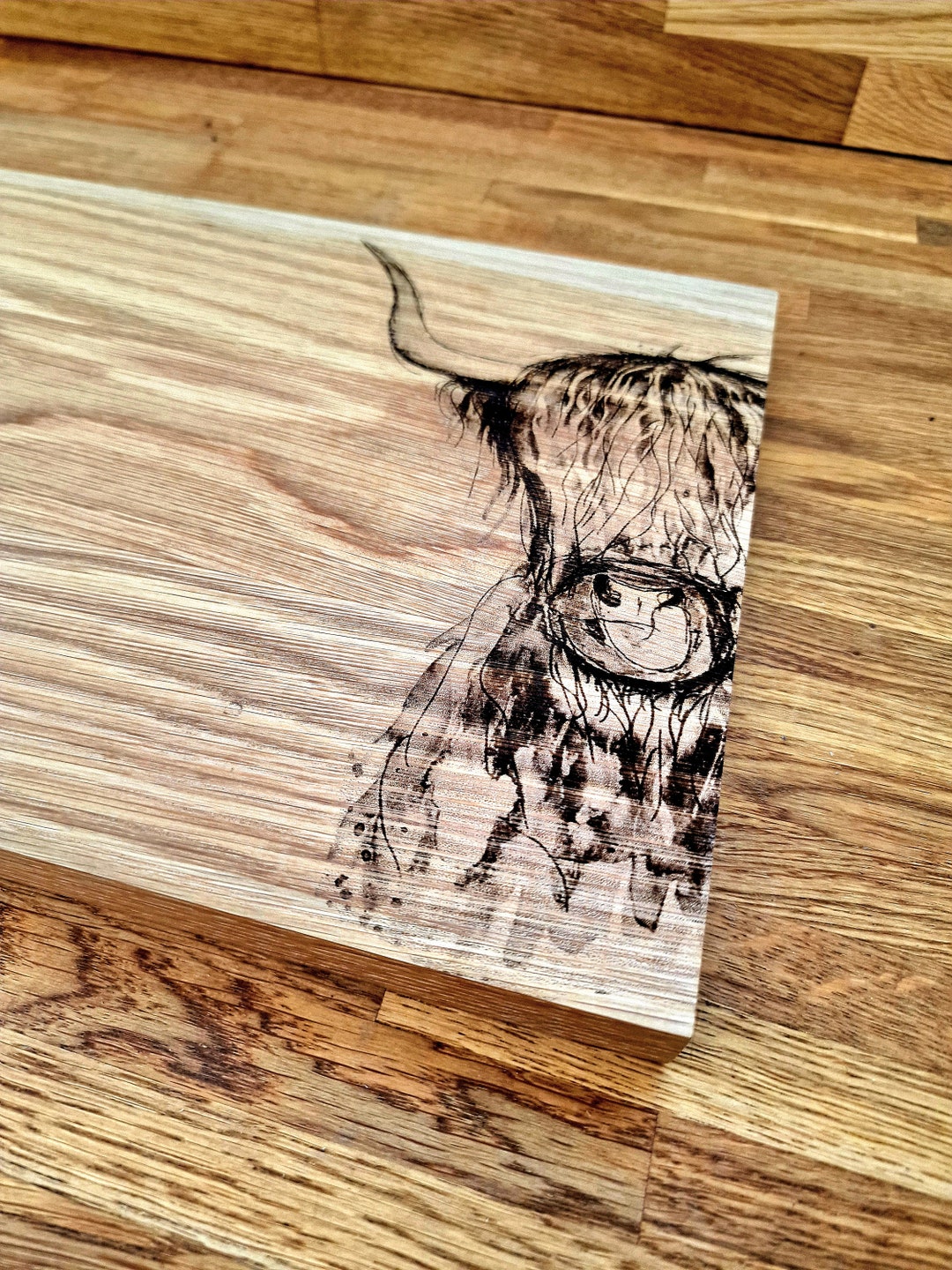Solid Oak Highland Cow Chopping Board - Etsy