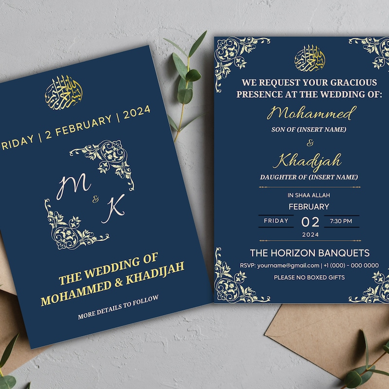 Pakistani Wedding Card - Etsy