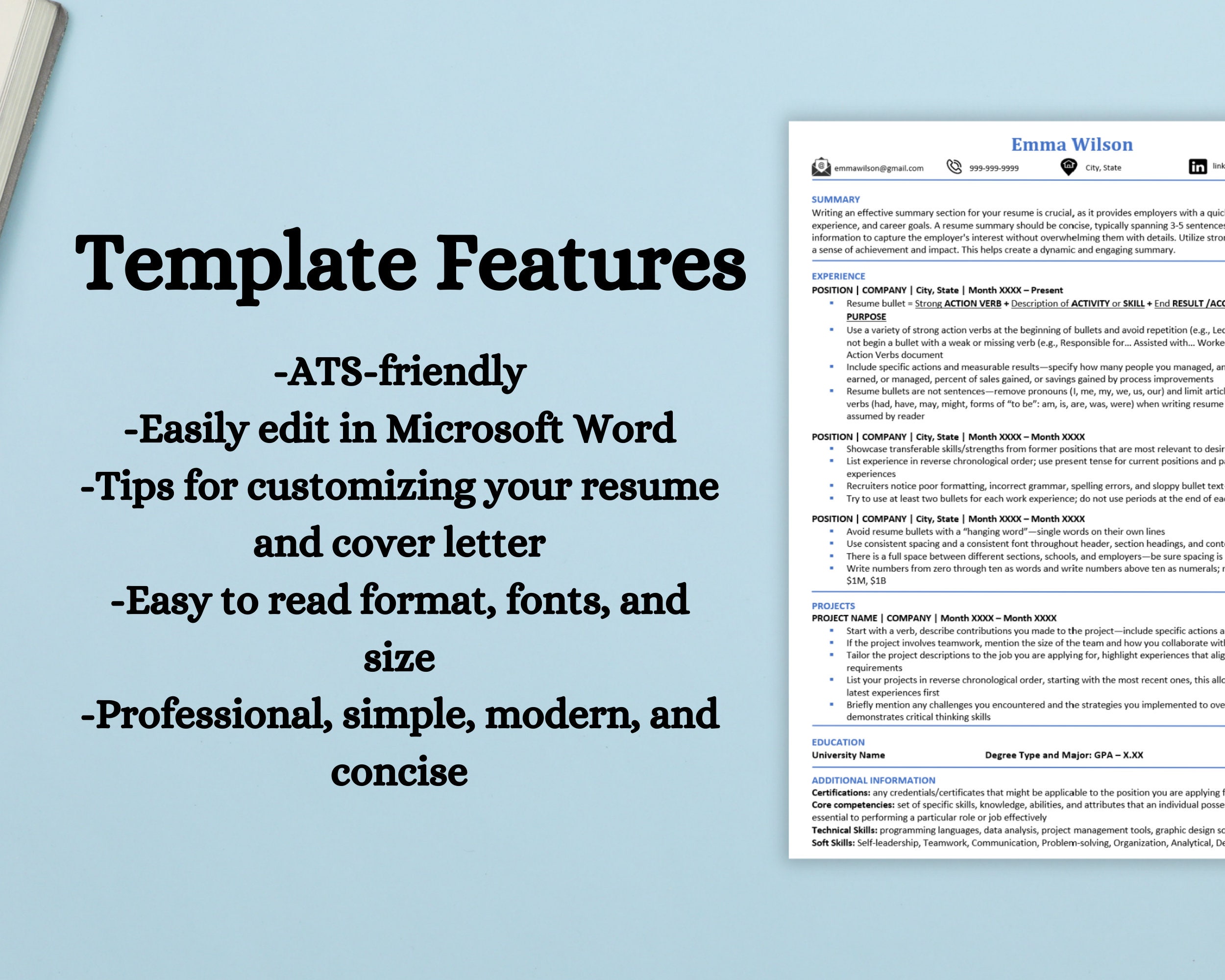 Personalized Cv Template - Customizable Resume Template - Entry Level ...