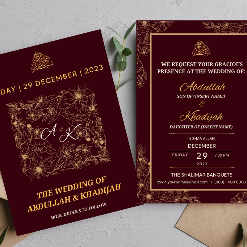 Walima Invitation - Etsy