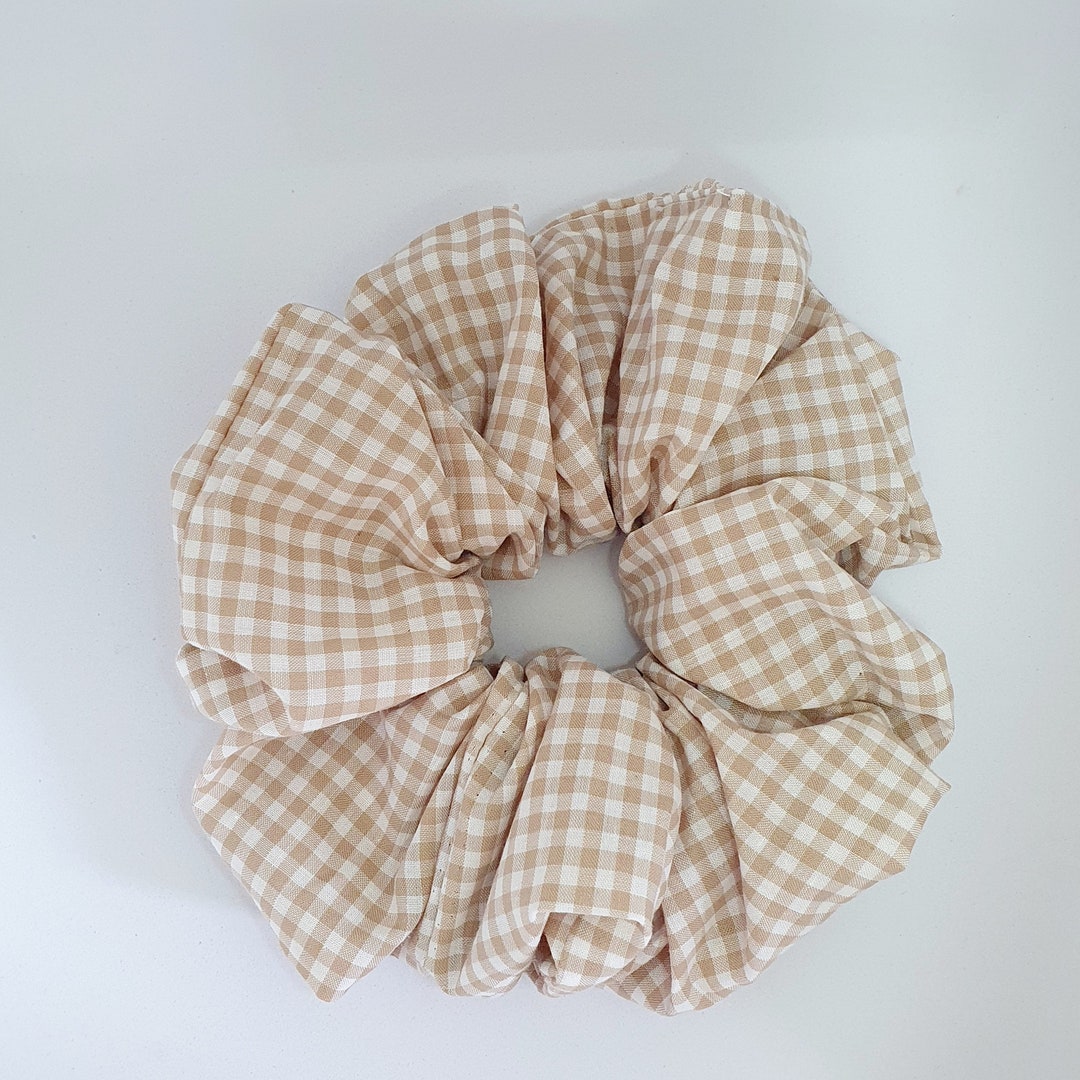 Oversized XL Sandy Gingham Scrunchie, 90s, 80s, Retro, Indie, Coquette ...