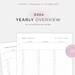 2024 Yearly Overview Planner Template, Easily Printable and Fillable ...